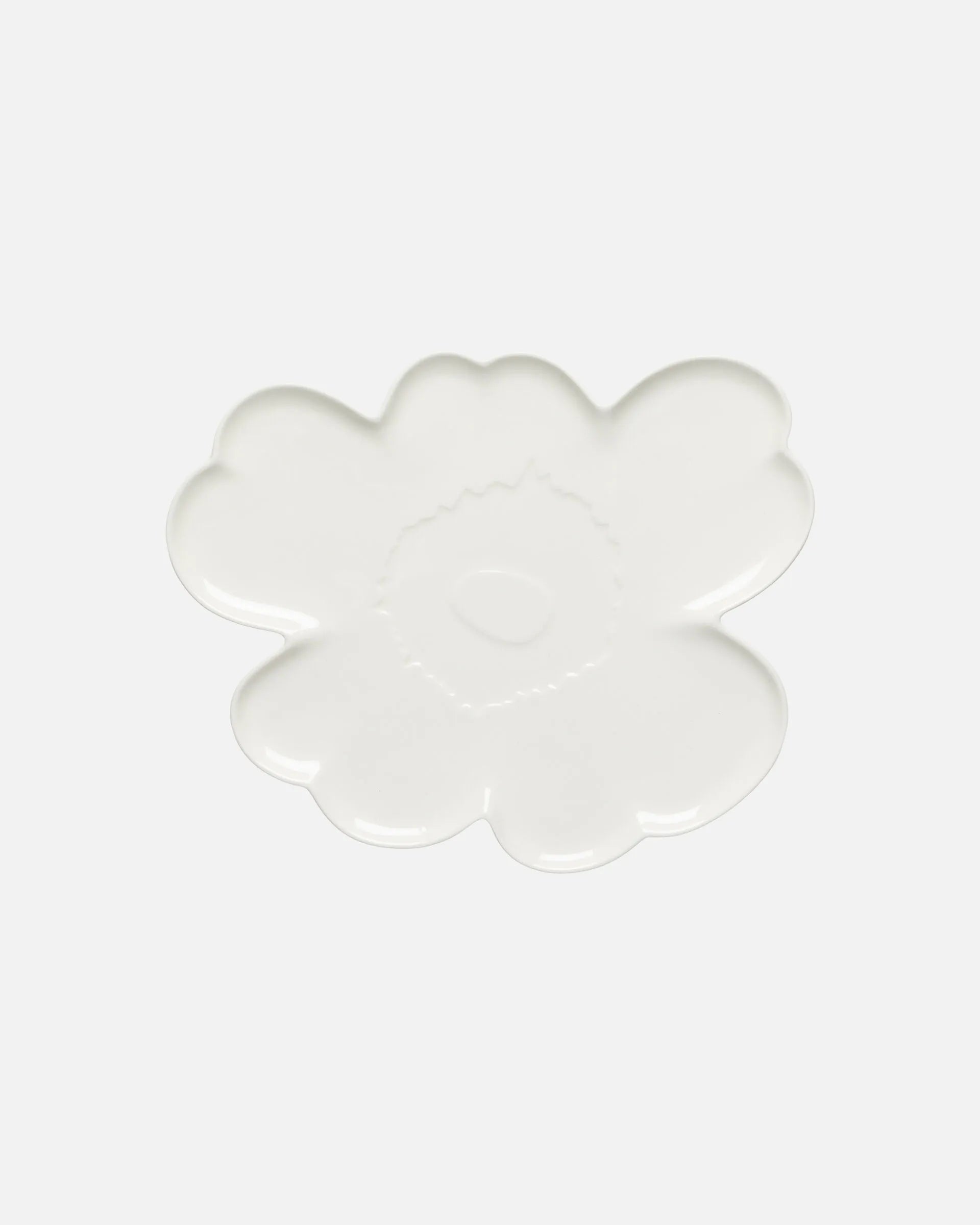 Unikko Shape Serving Plate | White | 12.5" x 10.25" – pirkko.